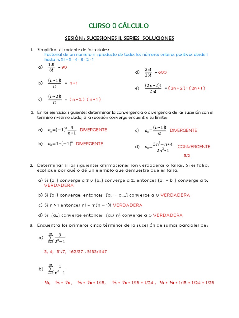 1.2 Soluciones Ejercicios 2 | PDF | Series (Matemáticas) | Análisis