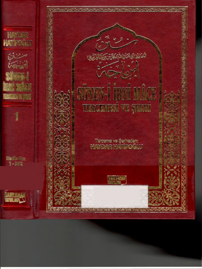 [Hadis] İbn'i Mace 01.Cilt | PDF