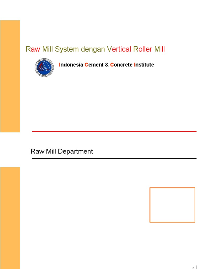 Bab 2 Raw Mill System DG VRM | PDF | Mill (Grinding) | Cement