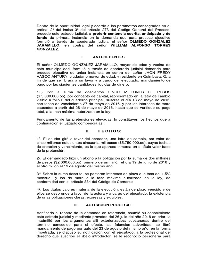 Sentencia Cobro de Lo No Debido Por Intereses Superiores A La Tasa ...