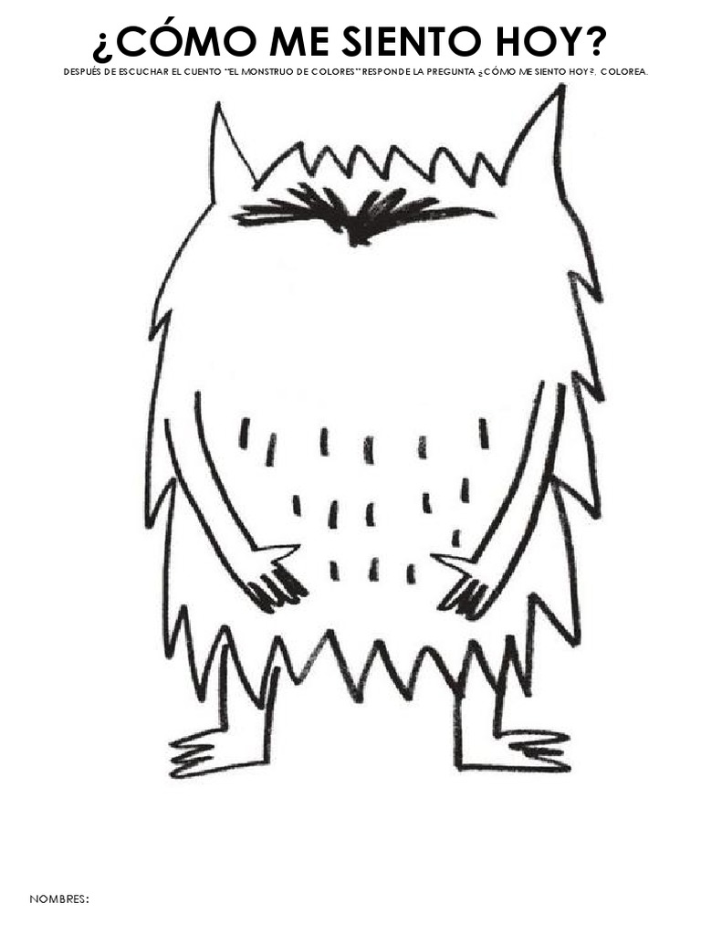 Ficha El Monstruo de Colores | PDF