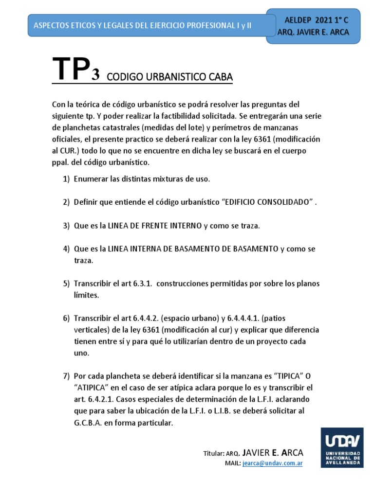 TP #3 Codigo Urbanistico | PDF