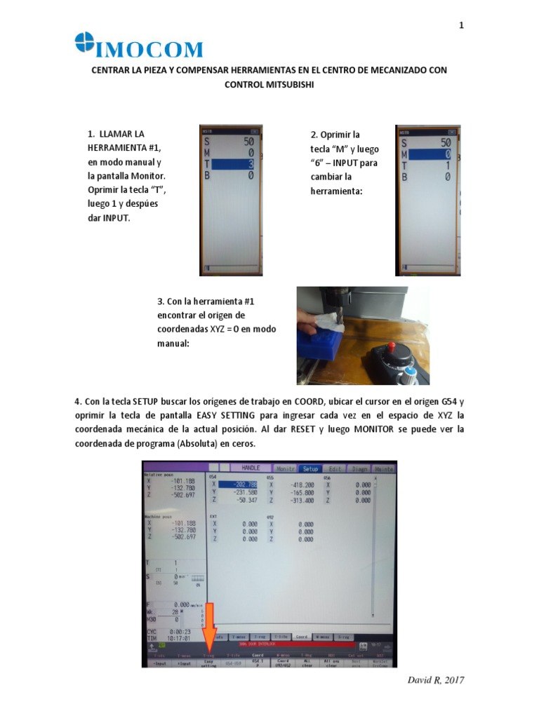 Centrar La Pieza y Compensar Herramientas en El Centro de Mecanizado ...
