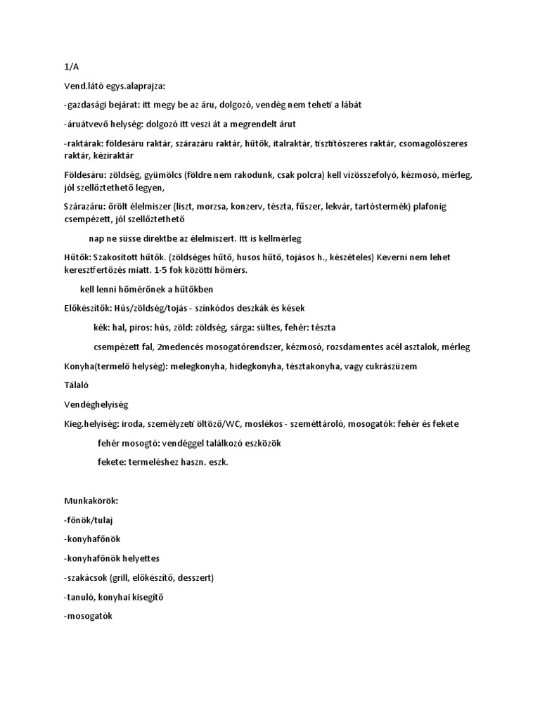 Szakács Jegyzet | PDF