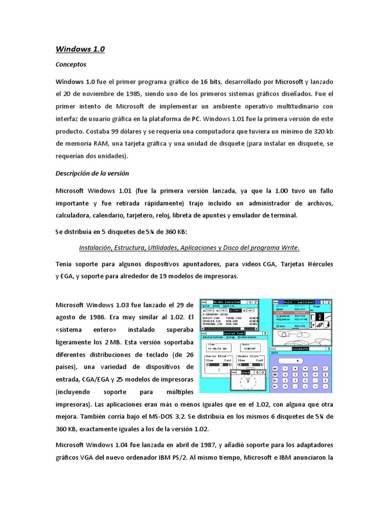 Windows Versiones | PDF | Microsoft Windows | Familias de sistemas operativos