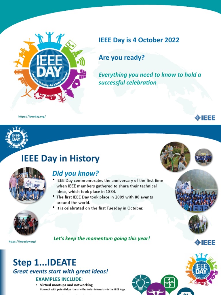 Celebrate IEEE Day 2022: Event Guide | PDF | Institute Of Electrical ...