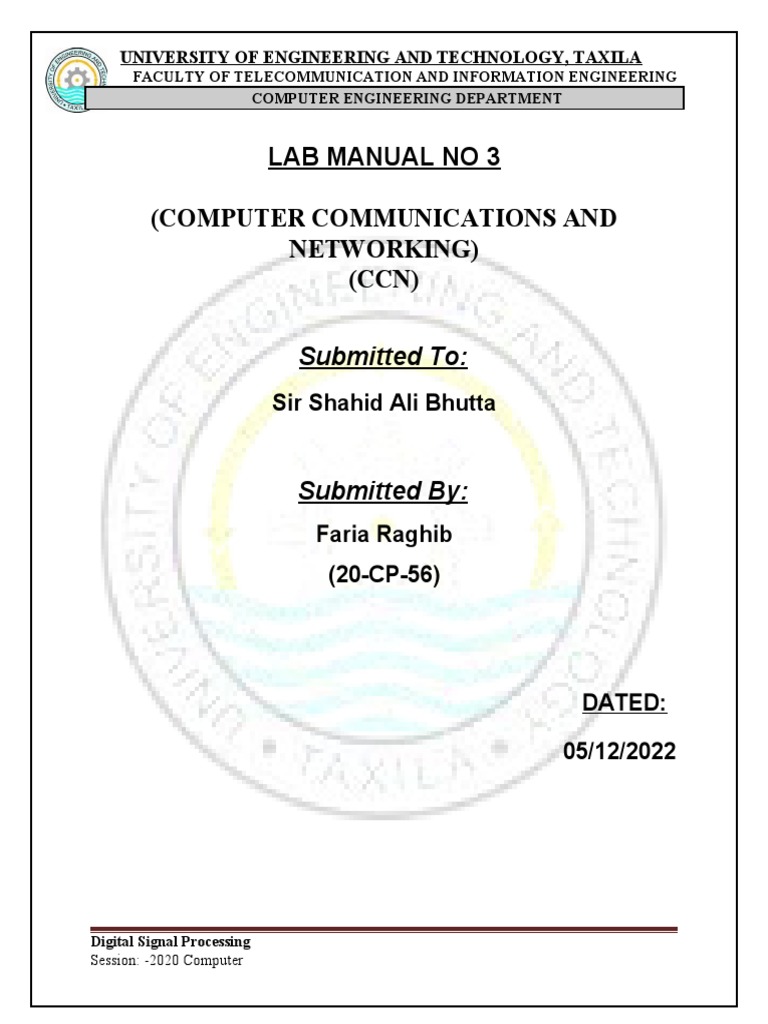 20-CP-56 CCN Lab Report # 3 | PDF | Network Switch | Read Only Memory
