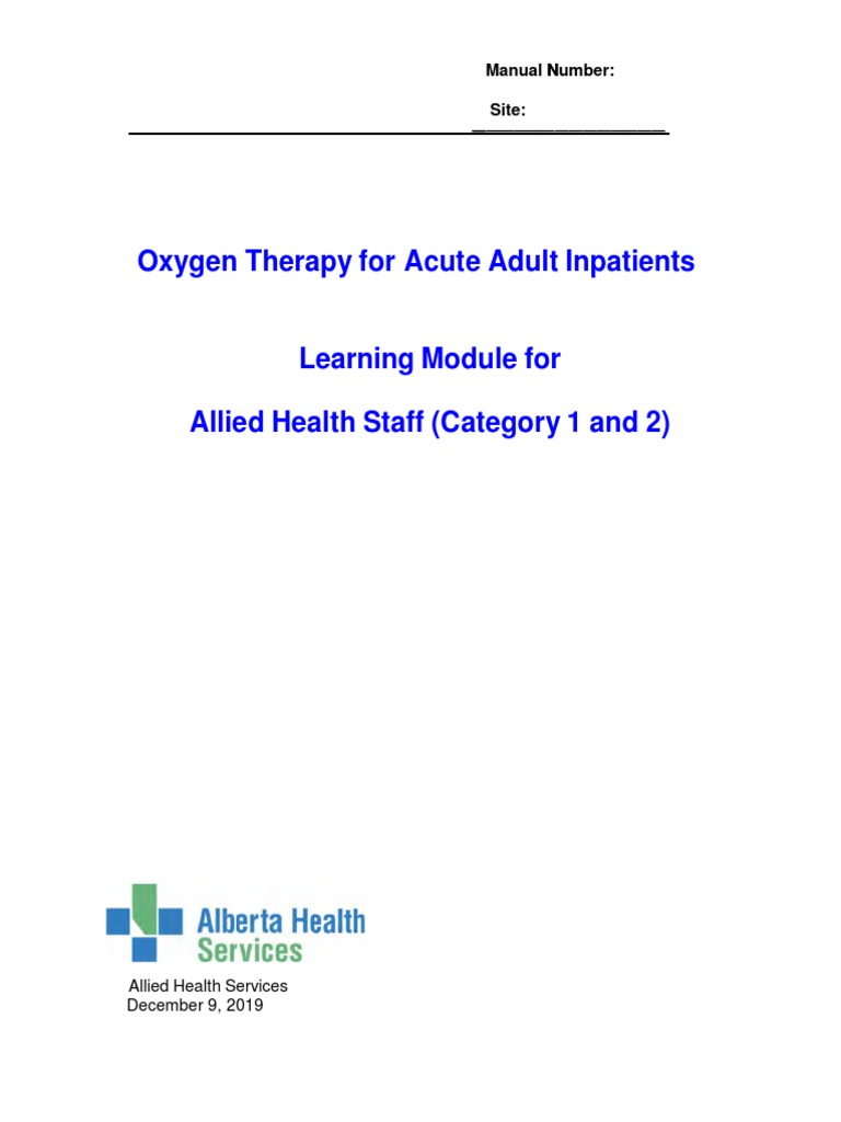 Oxygen Therapy Learning Module Cat 1and2 | PDF | Respiratory System ...