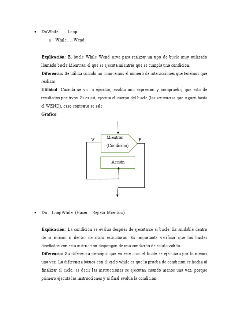 Bucles en VBA: Do While y Do Until | PDF | Flujo de control ...