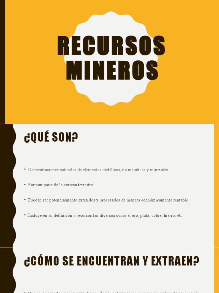Recursos Mineros | PDF | Ciencia y matemáticas