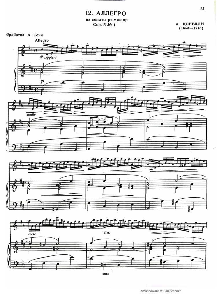 Corelli Allegro Op.5 | PDF