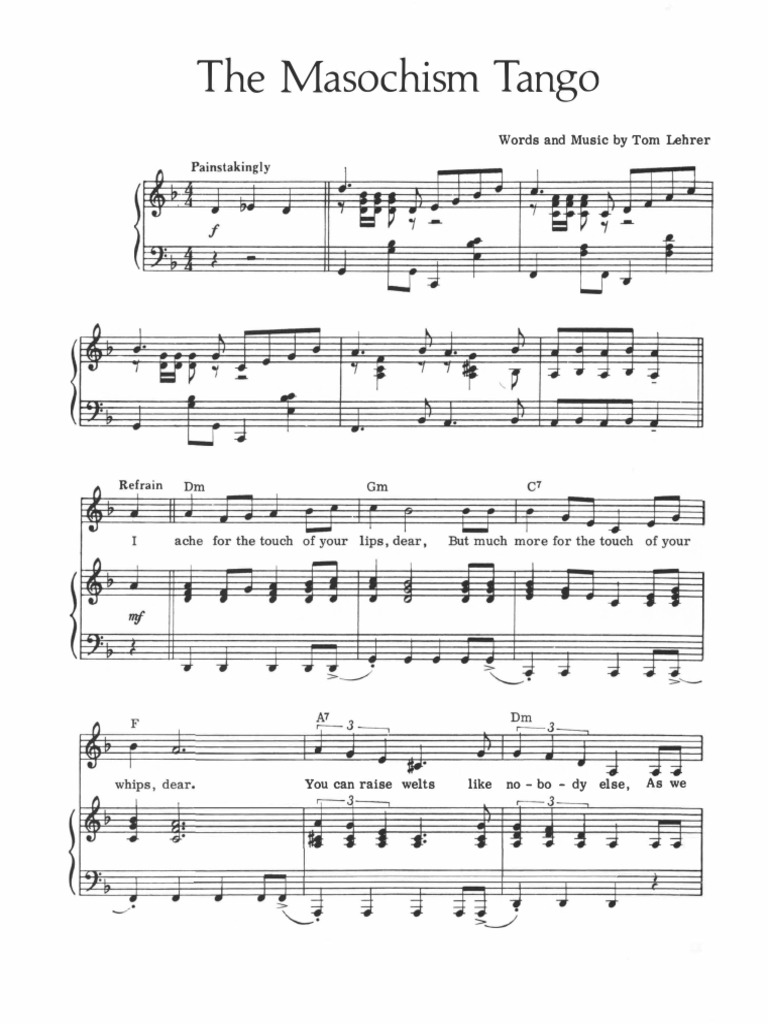 the-masochism-tango music sheet | PDF