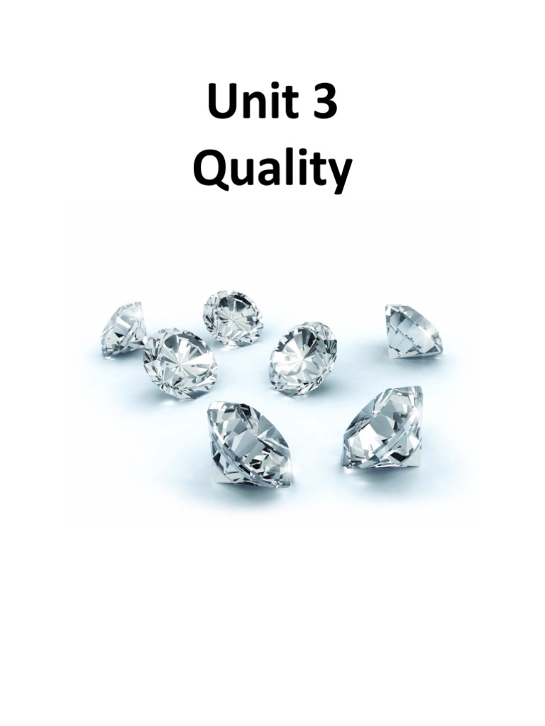 Unit 3 Quality | PDF | Noun | Verb