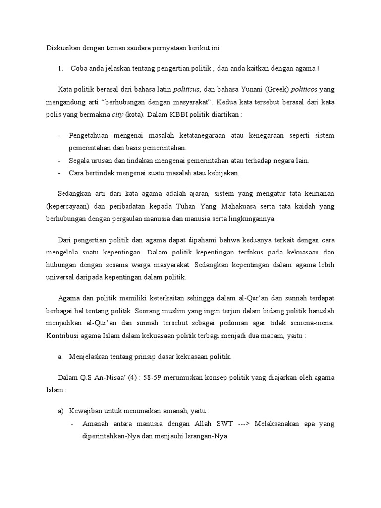 Diskusi 8 Pai | PDF | Agama & Spiritualitas