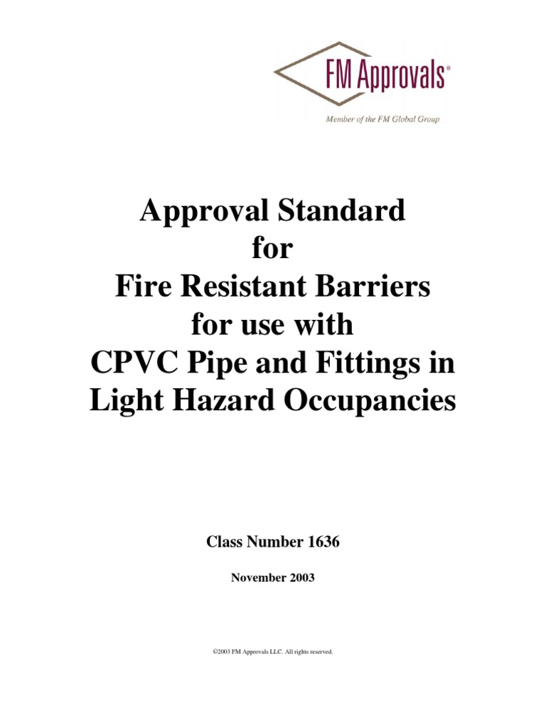 Fire Resistant Barriers For Use With CPVC Pipe | PDF | Polyvinyl ...