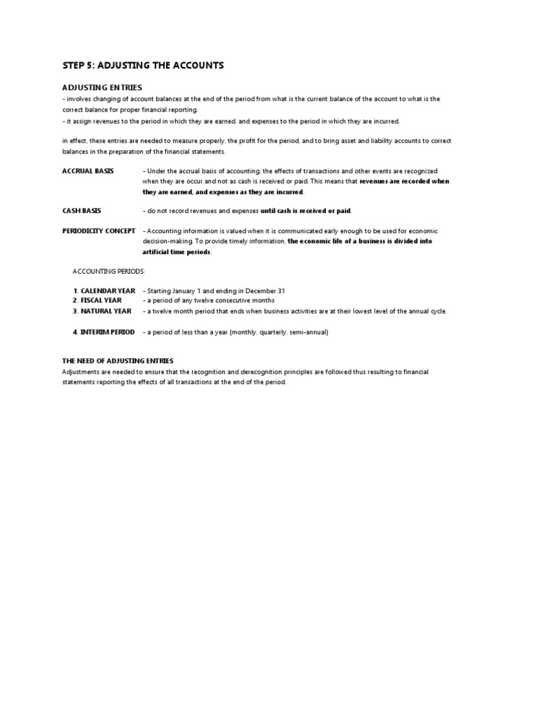 Adjusting Entries in Accounting Basics | PDF | Deferral | Depreciation