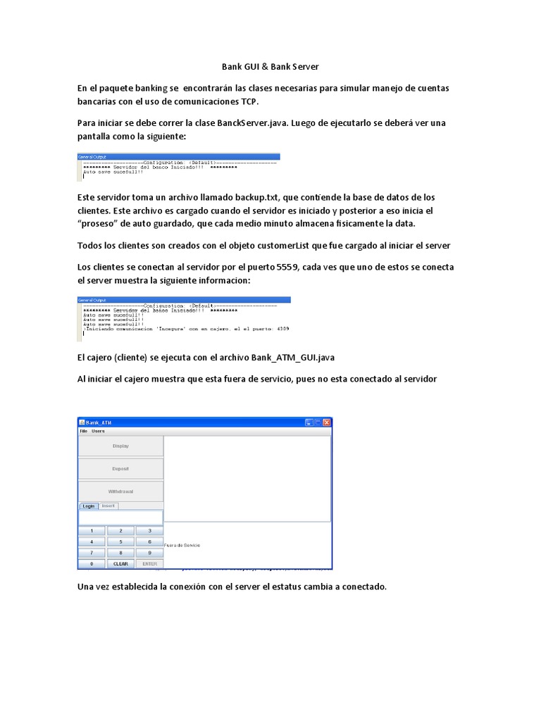 Bank Server | PDF | Servidor (Computación) | Arquitectura de Computadores