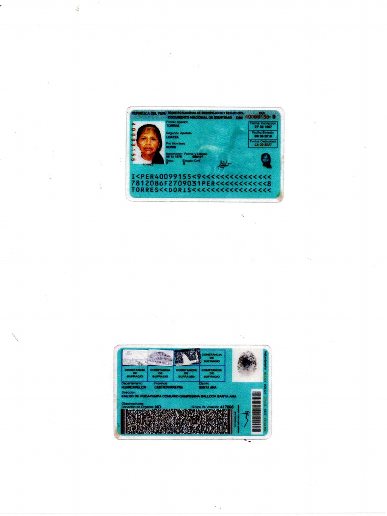 Dni Doris Torres Loayza | PDF