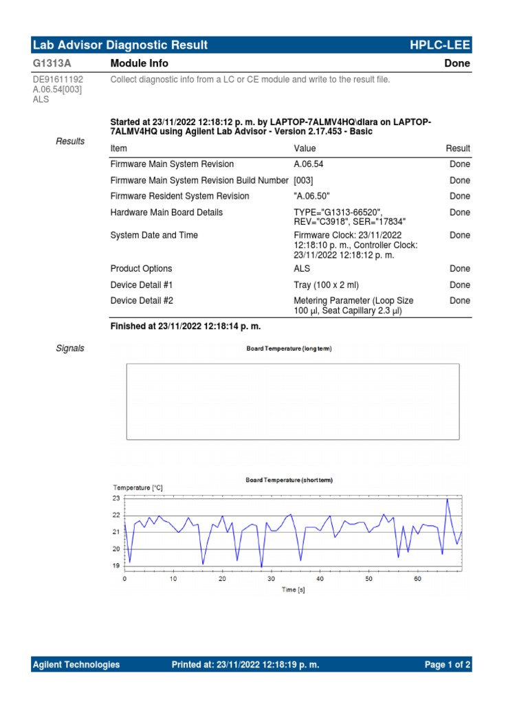 'Agilent Lab Advisor' Application Independent Instrument Diagnostic | PDF | Computing | Computer ...
