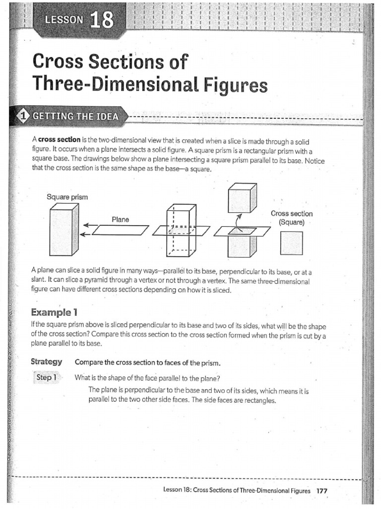Cross Sections of 3D Figures - InTRO | PDF