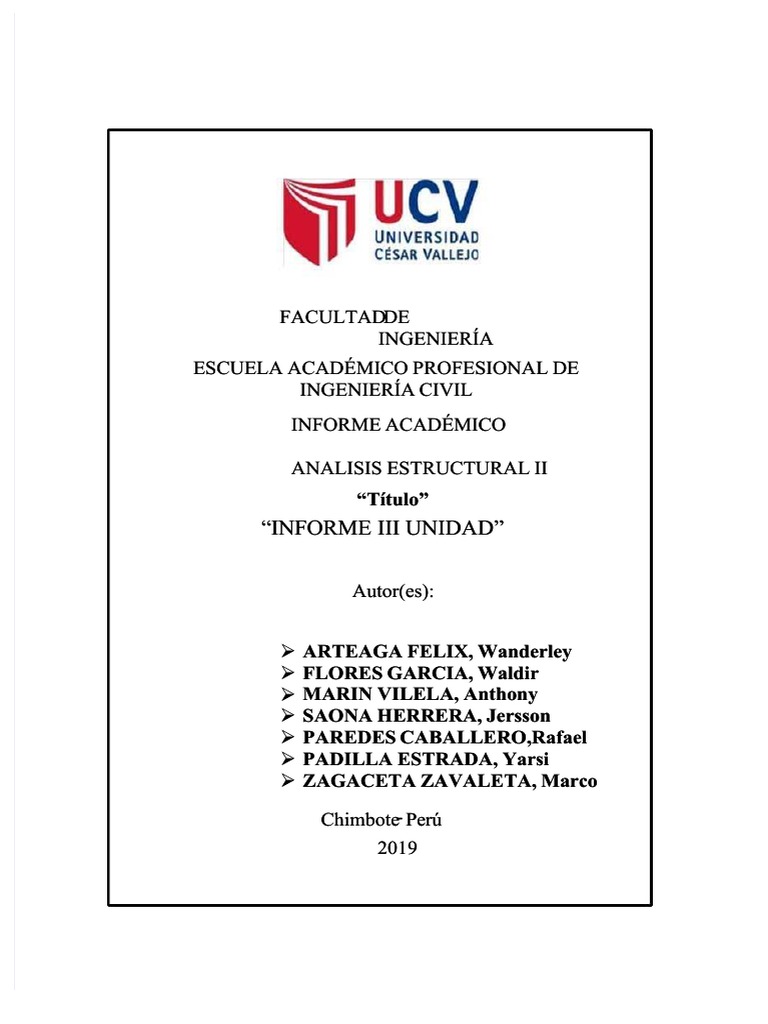PDF Informe III Unidad Titulo Compress | PDF | Rigidez | Rotación
