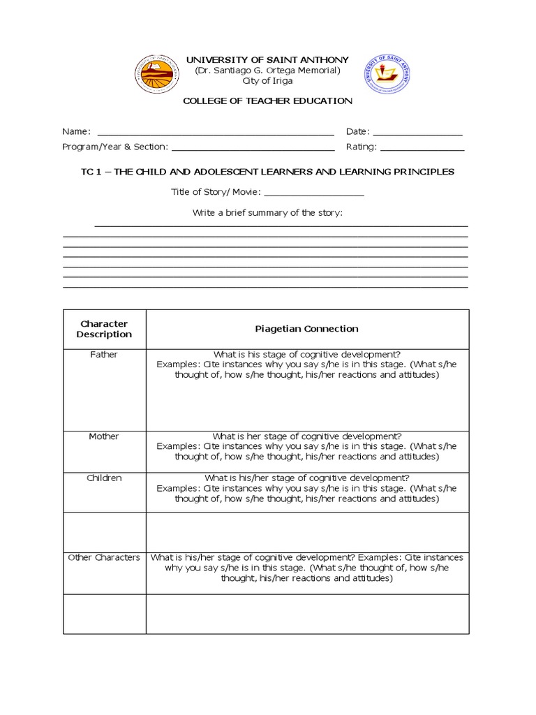 Template Piaget | PDF