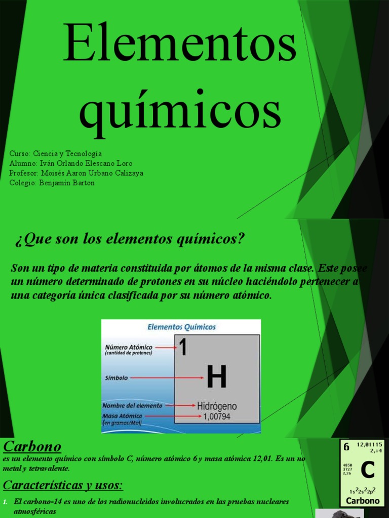 Elementos Químicos | PDF | Ciencia y matemáticas
