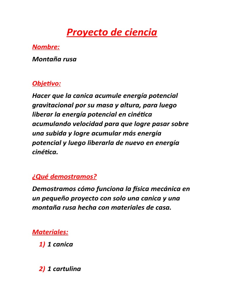 Proyecto de Ciencia | PDF