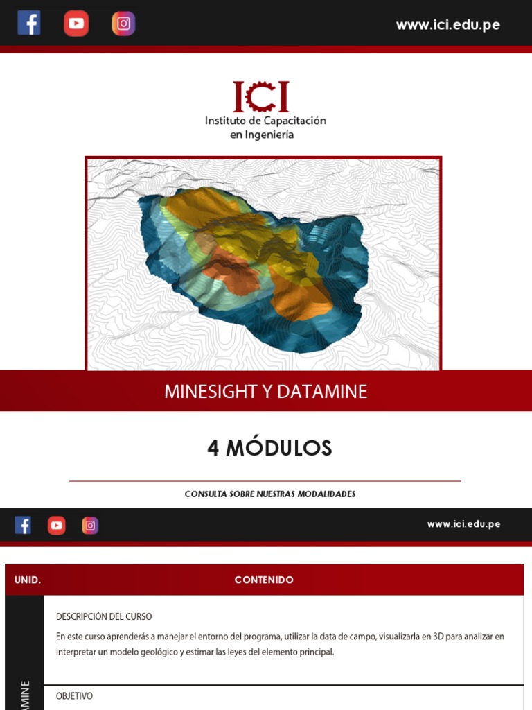 Minesight Con Datamine Semipresencial | Descargar gratis PDF | Informática
