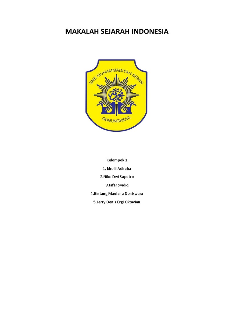 Makalah Sejarah Indonesia Kelompok 1 Pdf