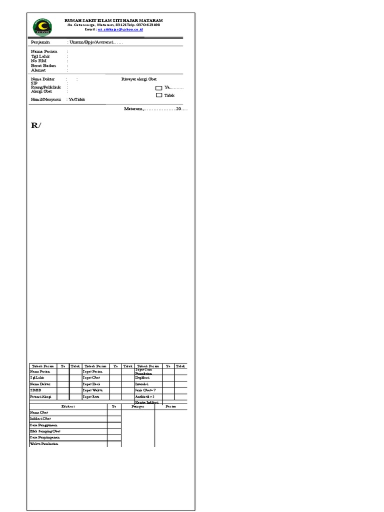 Fix - Form Resep Baru Rev | PDF