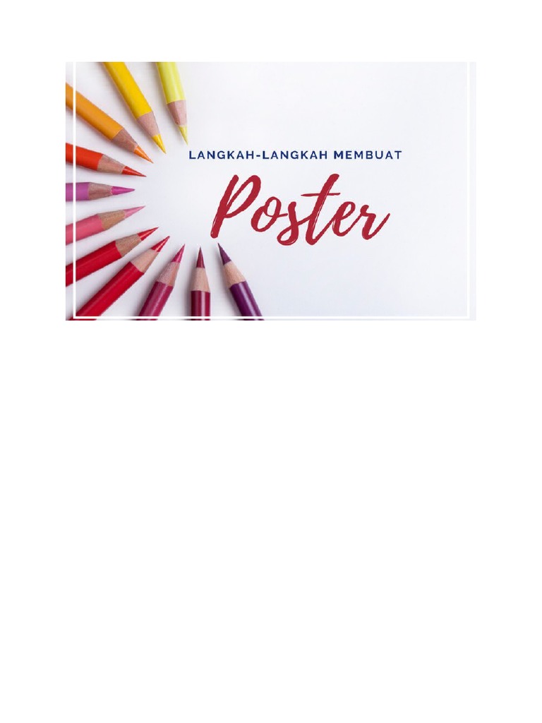 Langkah-Langkah Membuat Poster | PDF Langkah-Langkah Membuat Poster | PDF