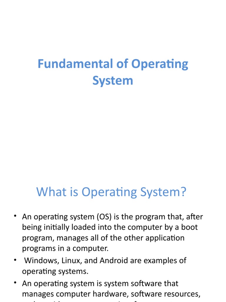Block 1 - Fundamental of Operating System | PDF | Operating System ...