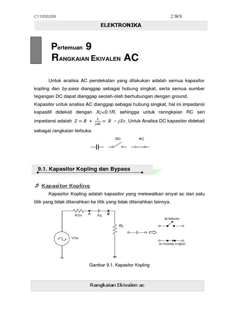 PP Pertemuan 9 Rangkaian Ekivalen Ac | PDF