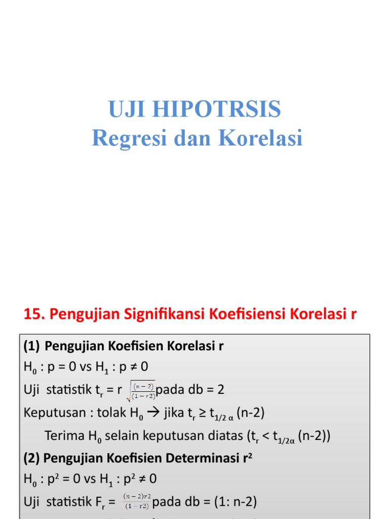 Uji Hipotesis Regresi | PDF
