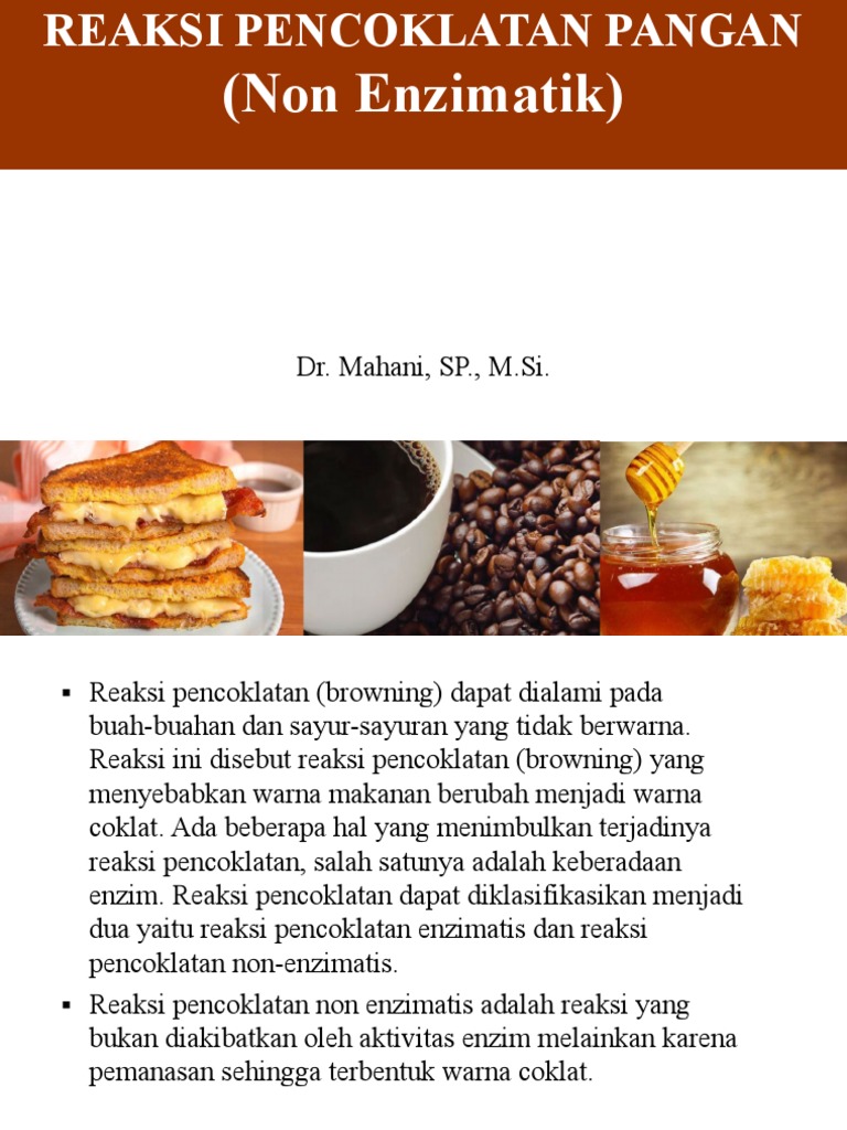 (Non Enzimatik) : Dr. Mahani, SP., M.Si | PDF