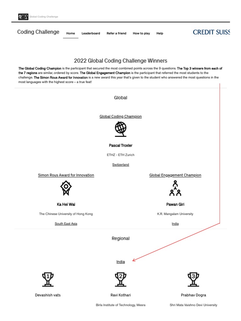 Global Coding Challenge 2022 | PDF