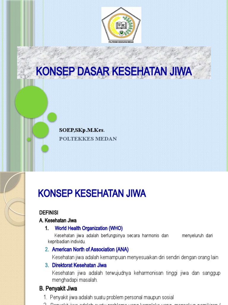 Konsep Dasar Kesehatan Jiwaaa | PDF | Pengembangan Diri