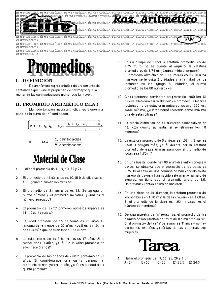 A 5MN Promedios | PDF