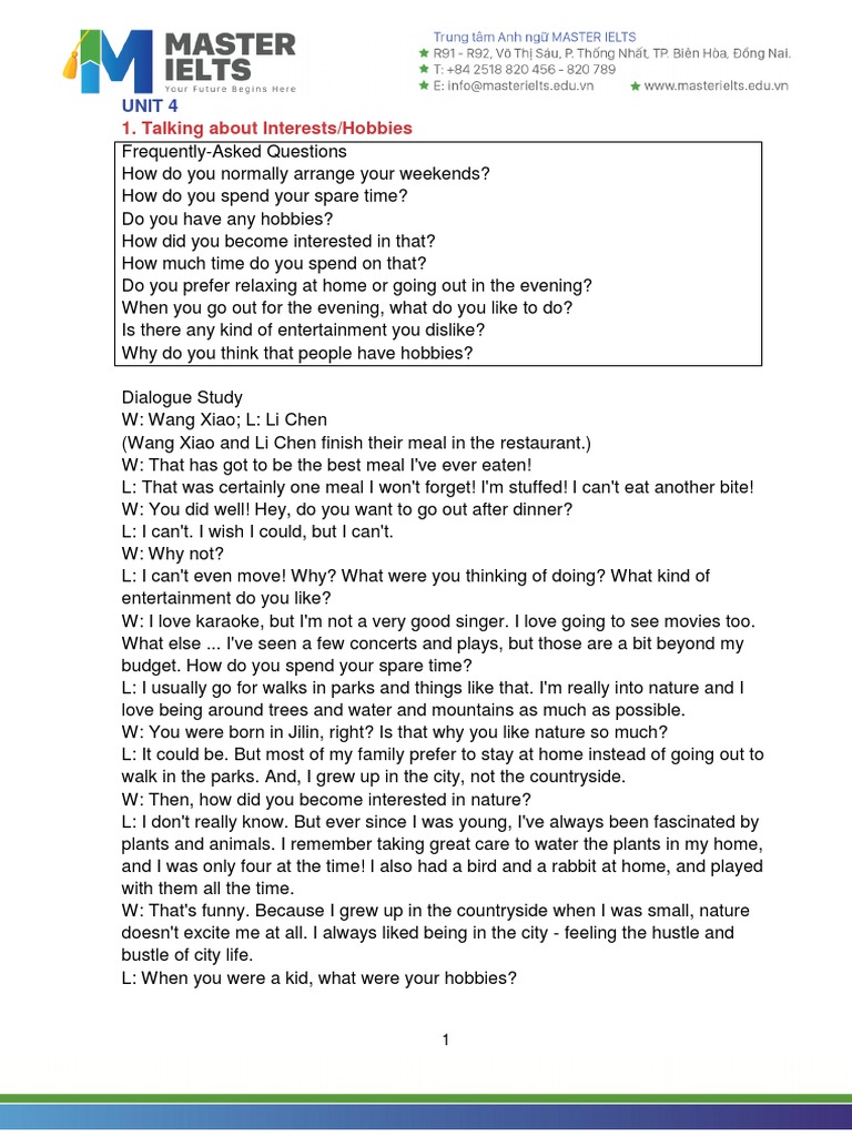 Unit 4 | PDF | Verb | Adjective