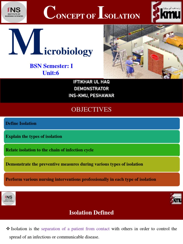 Unit-6 Concept of Isolation | PDF | Infection | Health Care