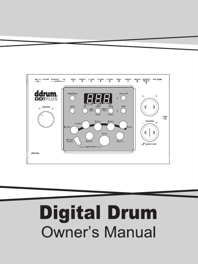 DD1 Plus User Manual and Safety Guide | PDF | Drum Kit | Usb