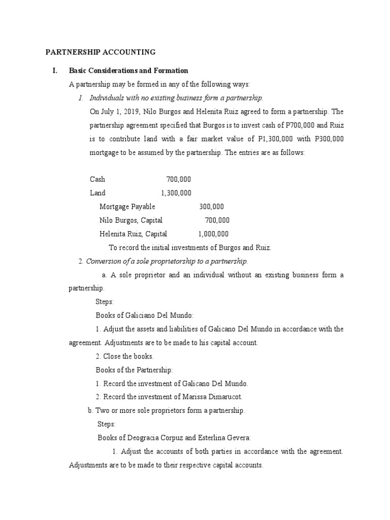 Partnership Accounting | PDF | Partnership | Book Value