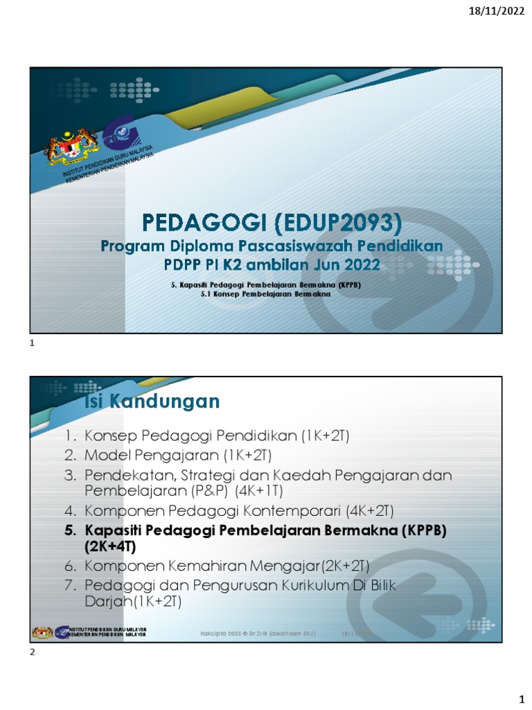 M6 KPPB - 5.1 Konsep Pembelajaran Bermakna | PDF