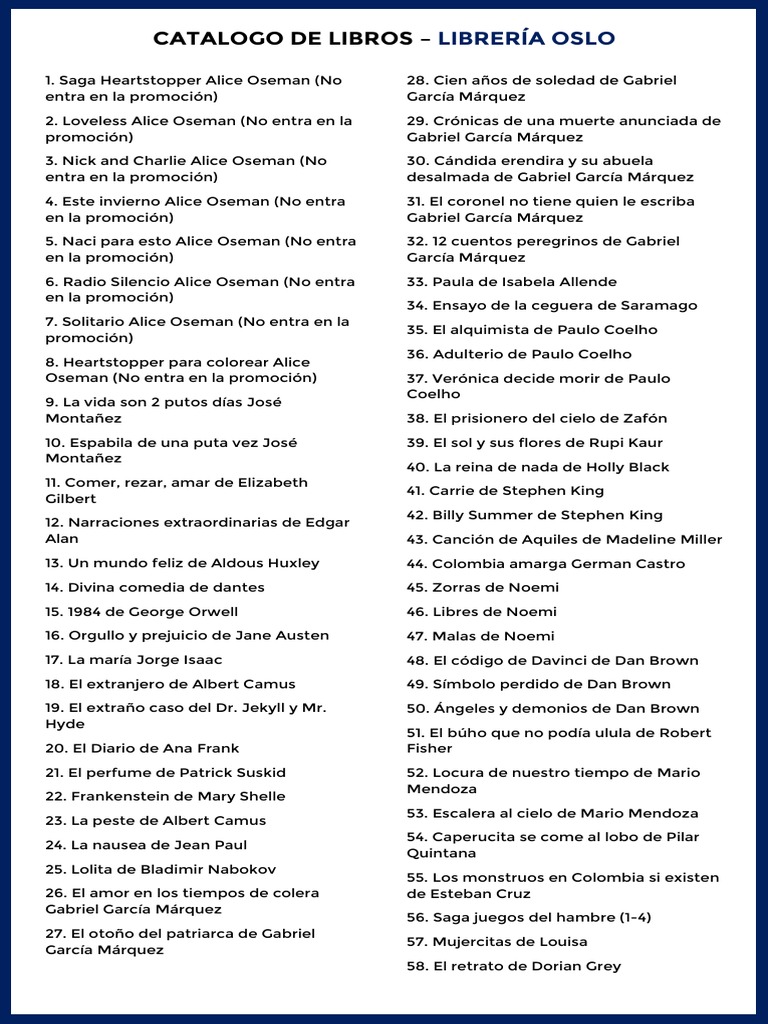 Catalogo - Libreria Oslo | PDF