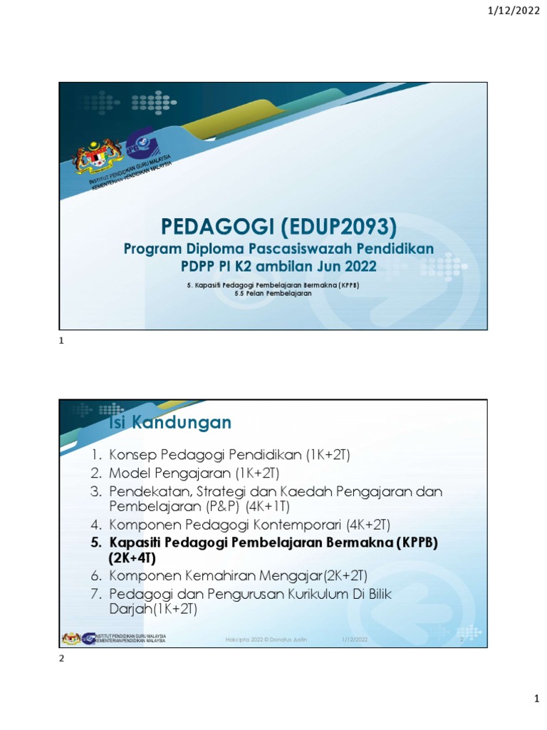 M6 KPPB - 5.5 Pelan Pembelajaran Bermakna | PDF