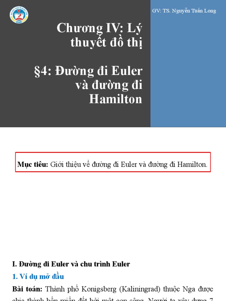 Bài 4 - Đư NG Đi Euler Và Đư NG Đi Hamilton | PDF