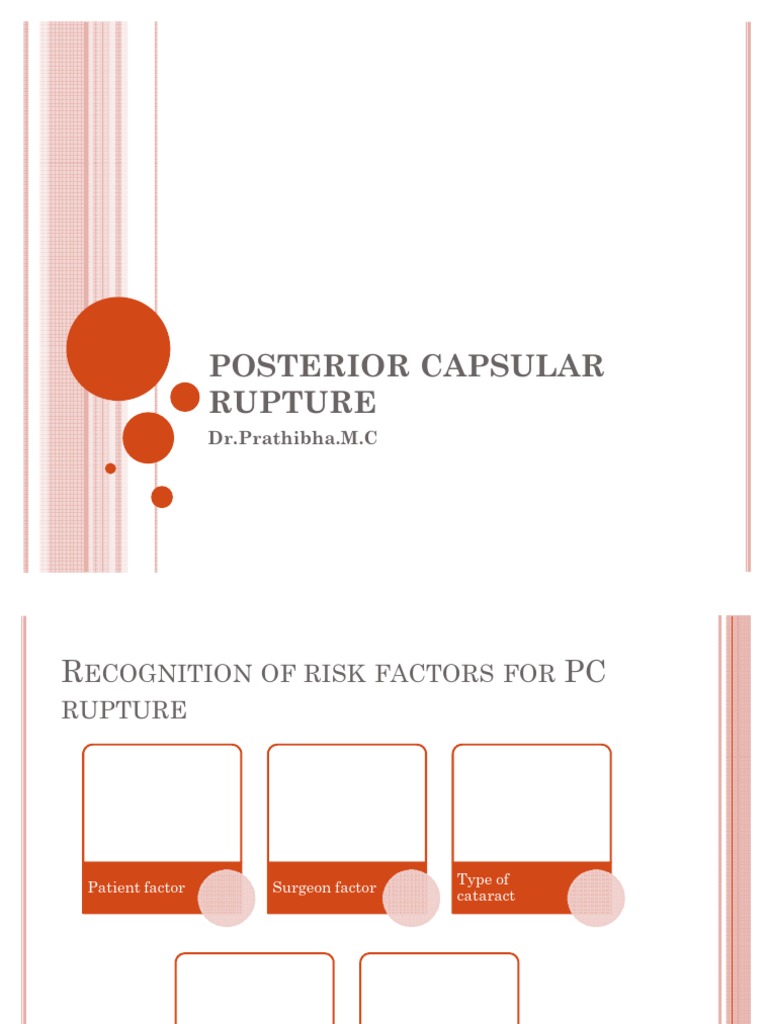 Posterior Capsular Rupture | PDF