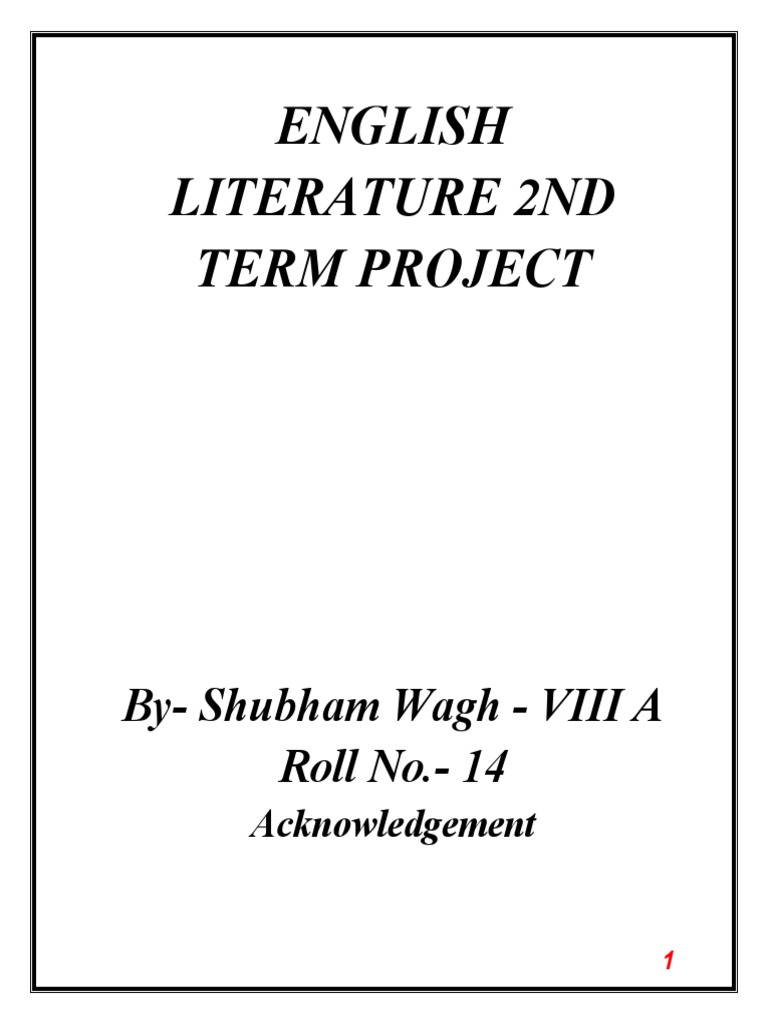English II Project | PDF