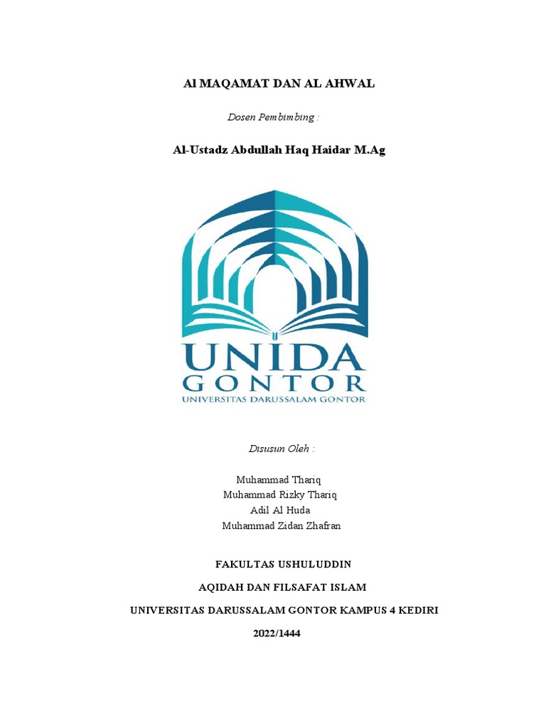 Al MAQAMAT DAN AL AHWAL | PDF